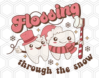Flossing Through the Snow Png, Dental Christmas, Dentist Assistant Png ...