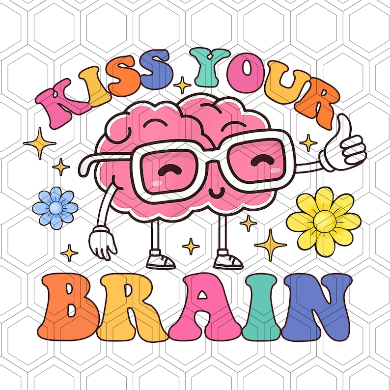 Kiss Your Brain Png, Teacher Smile Png, Back to School Png, Teacher ...
