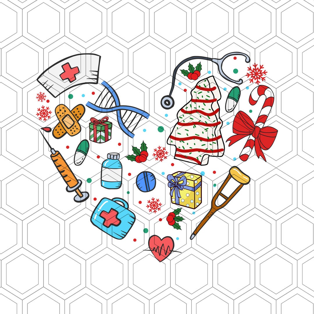 Heart Christmas Nurse Png, Christmas Nurse Png, Emergency Department ...