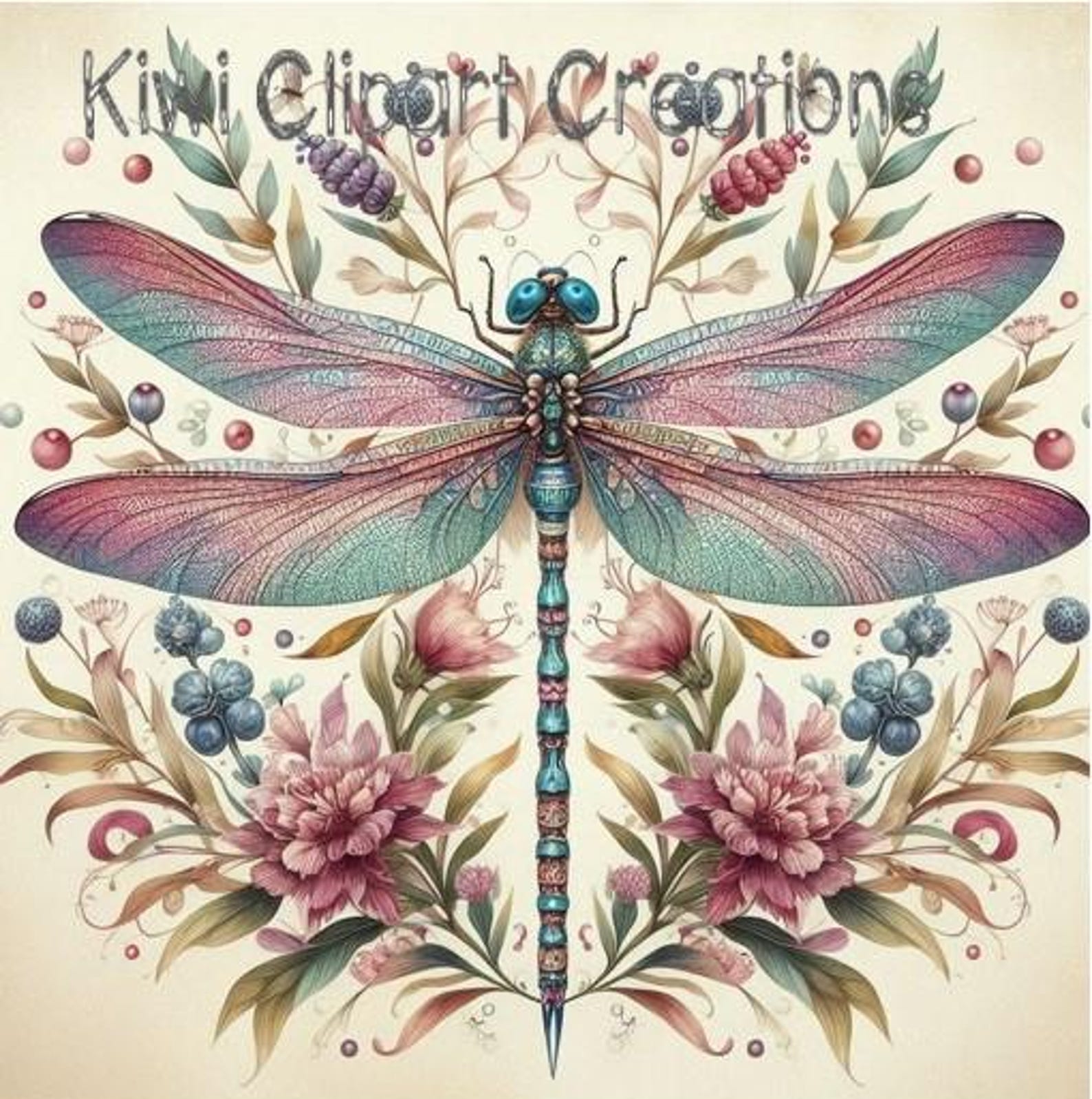 Amazing Dragonfly Clipart for Scrapbooking, Journals, Mod Podge, DIY ...