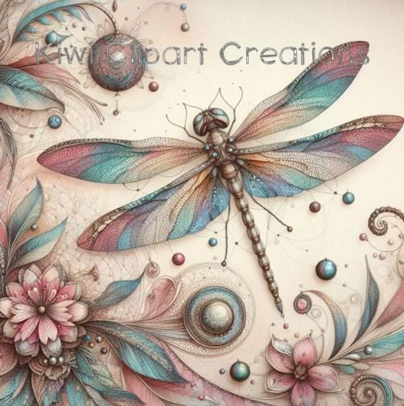 Amazing Dragonfly Clipart for Scrapbooking, Journals, Mod Podge, DIY ...
