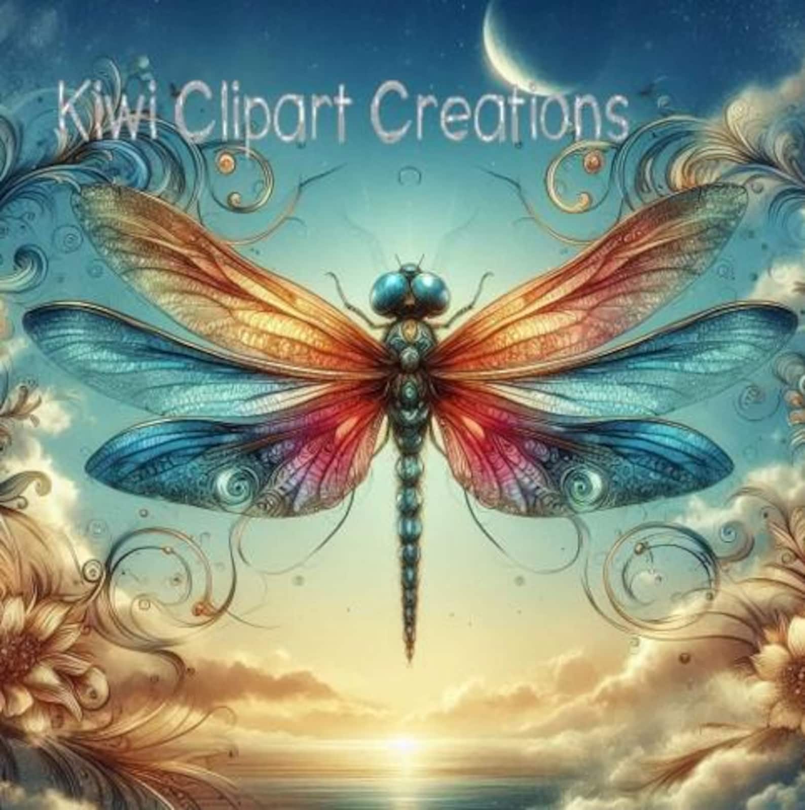 Amazing Dragonfly Clipart for Scrapbooking, Journals, Mod Podge, DIY ...