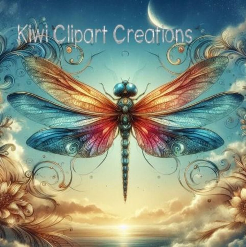 Amazing Dragonfly Clipart for Scrapbooking, Journals, Mod Podge, DIY ...