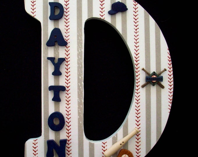 Sports Baseball / Wood Letters/ Wall Letter / Nursery Decor / Boys Wall ...