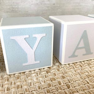Baby Name Blocks, Wooden Blocks, Nursery Decor Boy, Baby Shower Boy - Etsy