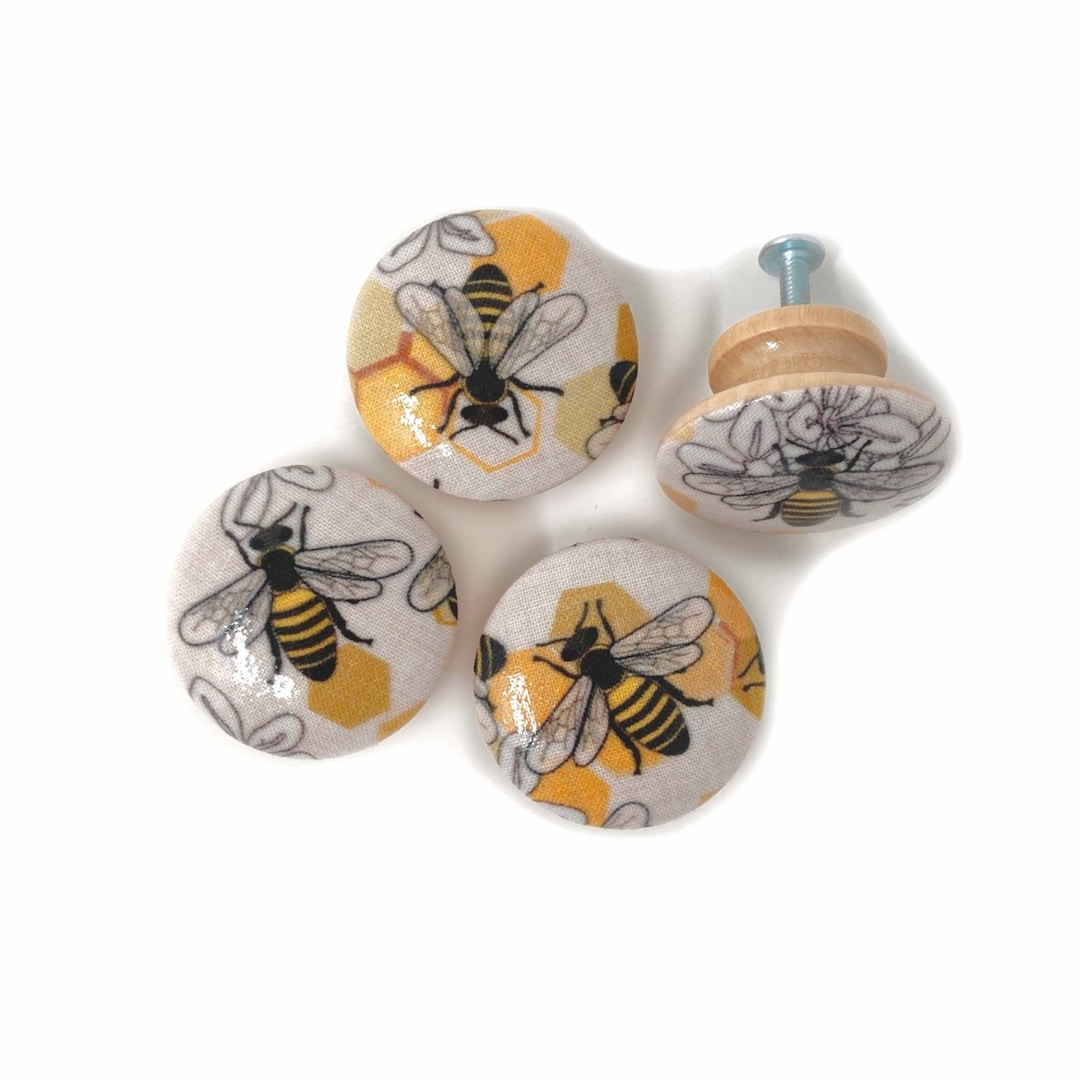 Honey Bee Nursery Knobs: Birch Wood Drawer Pulls - Etsy