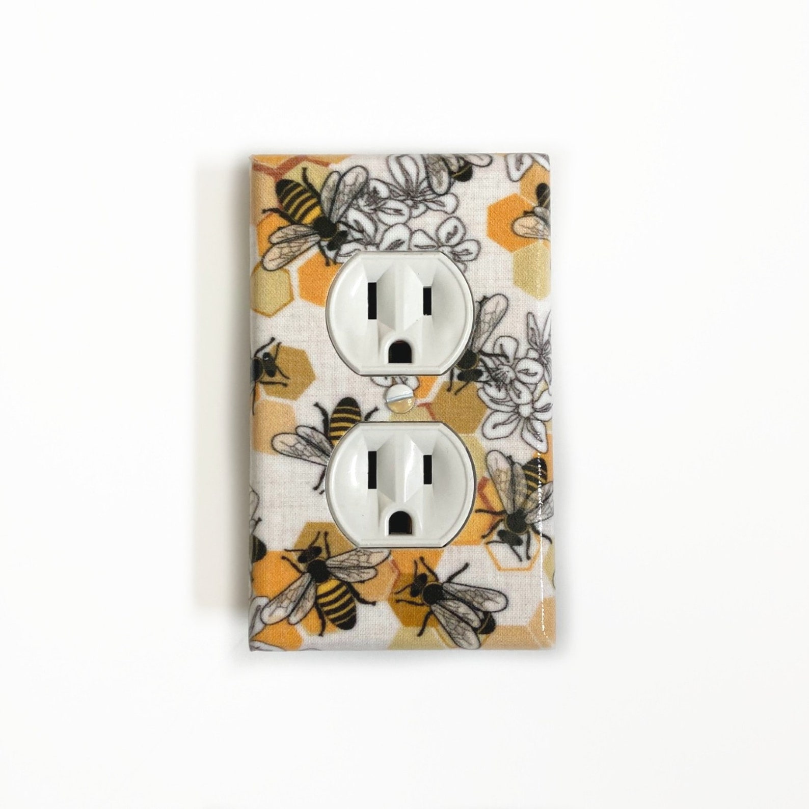 Honey Bee Decor, Light Switch Cover, Honeycomb, Bee Nursery Decor, Baby ...