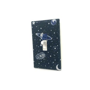 Outer Space Decor, Switch Plate Covers, Space Themed Nursery, Moon and ...