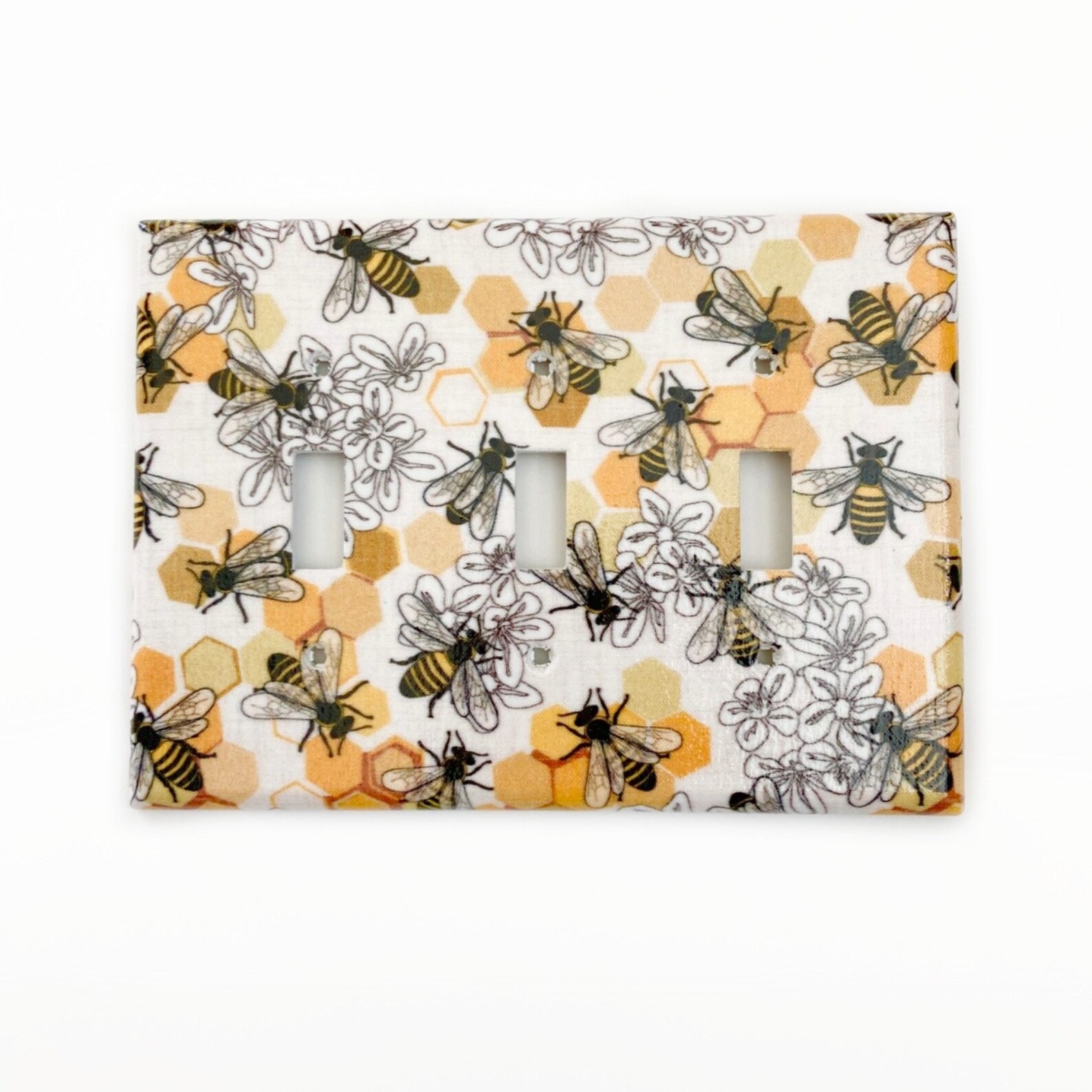 Honey Bee Decor, Light Switch Cover, Honeycomb, Bee Nursery Decor, Baby ...