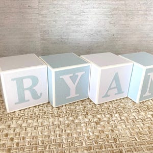 Wooden Baby Name Blocks: Boy Nursery Decor - Etsy