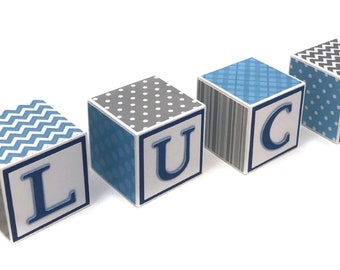 Baby Name Blocks Wooden Blocks Baby Baby Girl Baby Gift Newborn Baby ...