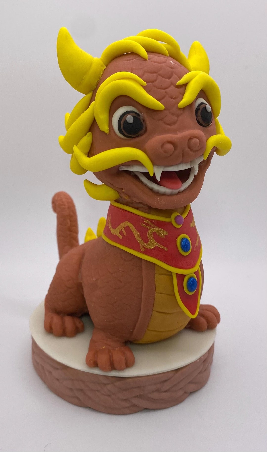 Majestic Year of the Dragon Cake Topper Powerful Zodiac Celebration Decor Fondant Cake Toppers ...