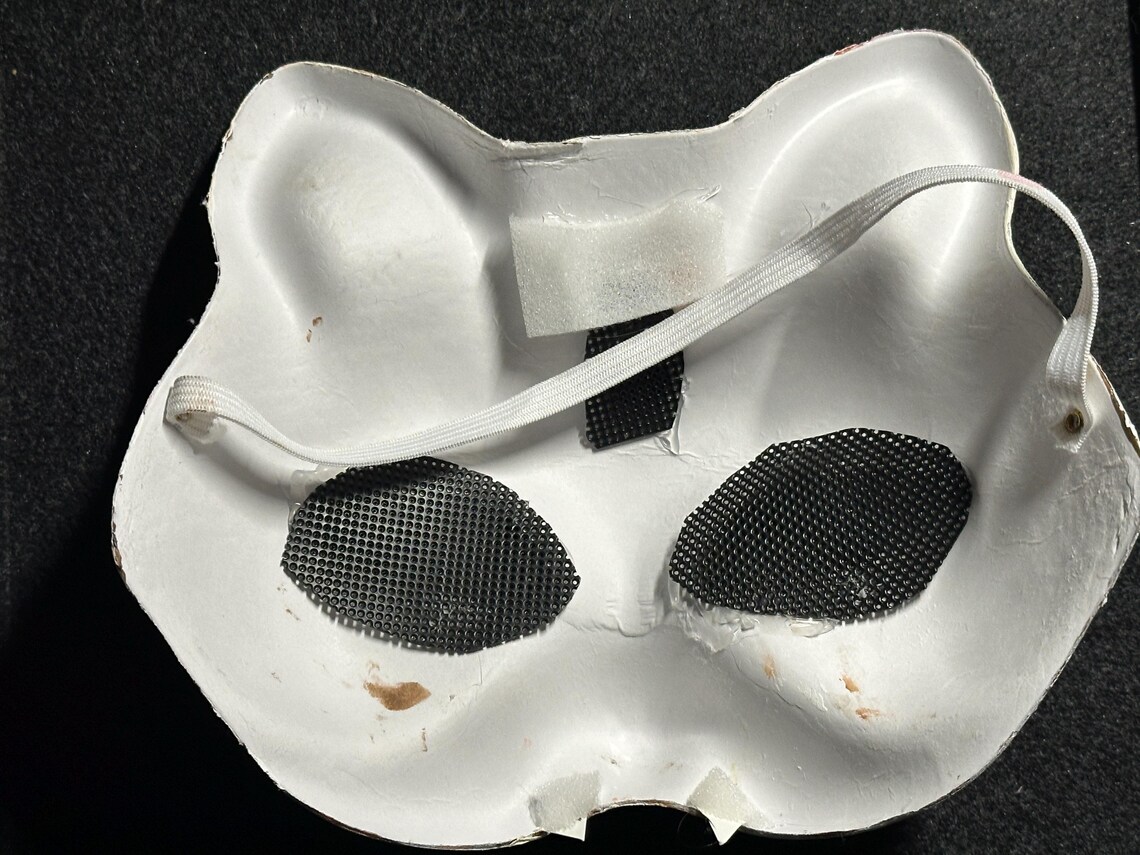 Custom Pre-made Therian Cat Mask With Fangs White Pink Tan and Brown ...