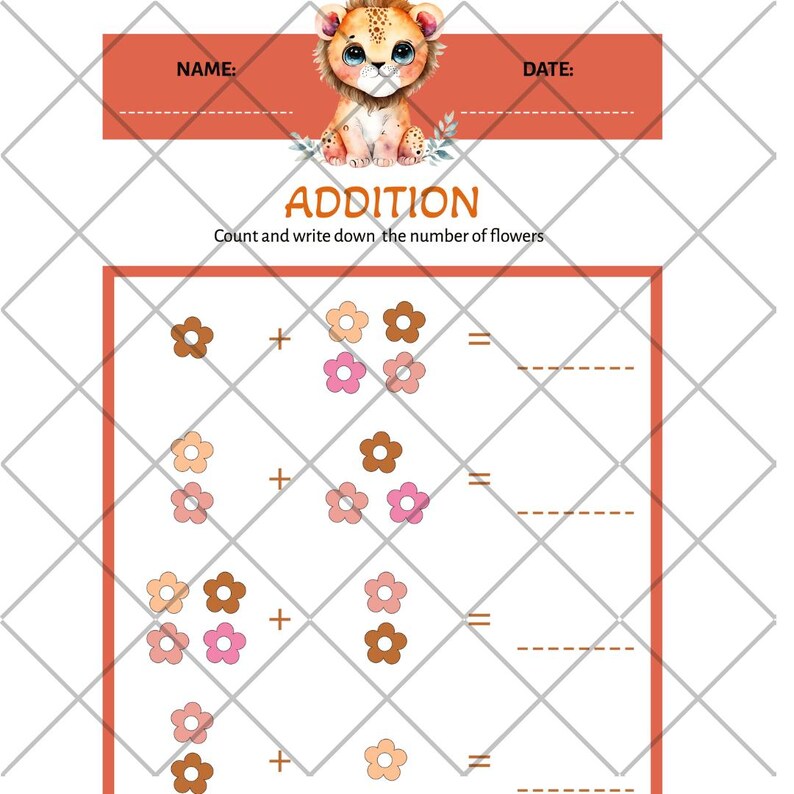 8 Addition Worksheets for Kids Homeschooling Parents & Teachers - Etsy