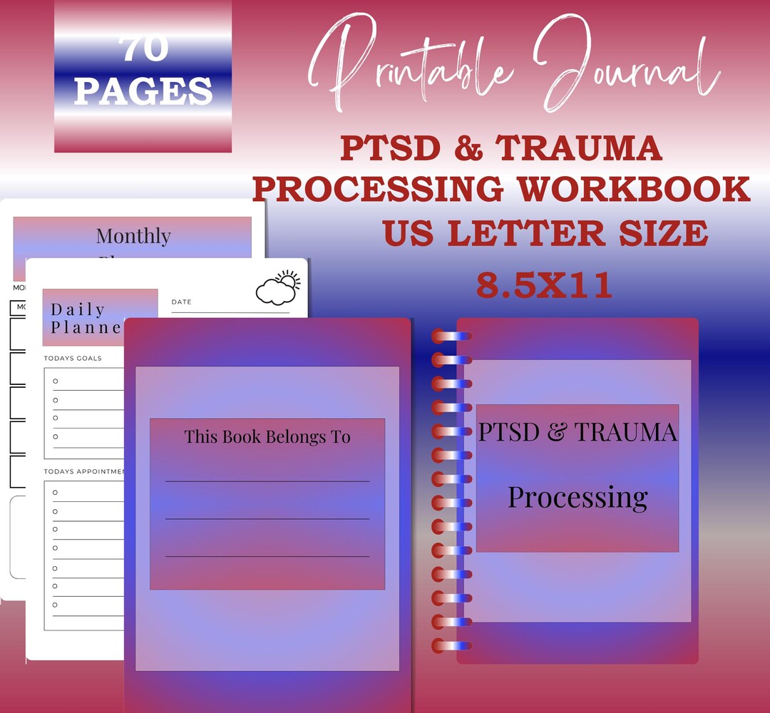 PTSD and TRAUMA Processing Workbook Trauma Healing Workbook Therapy ...