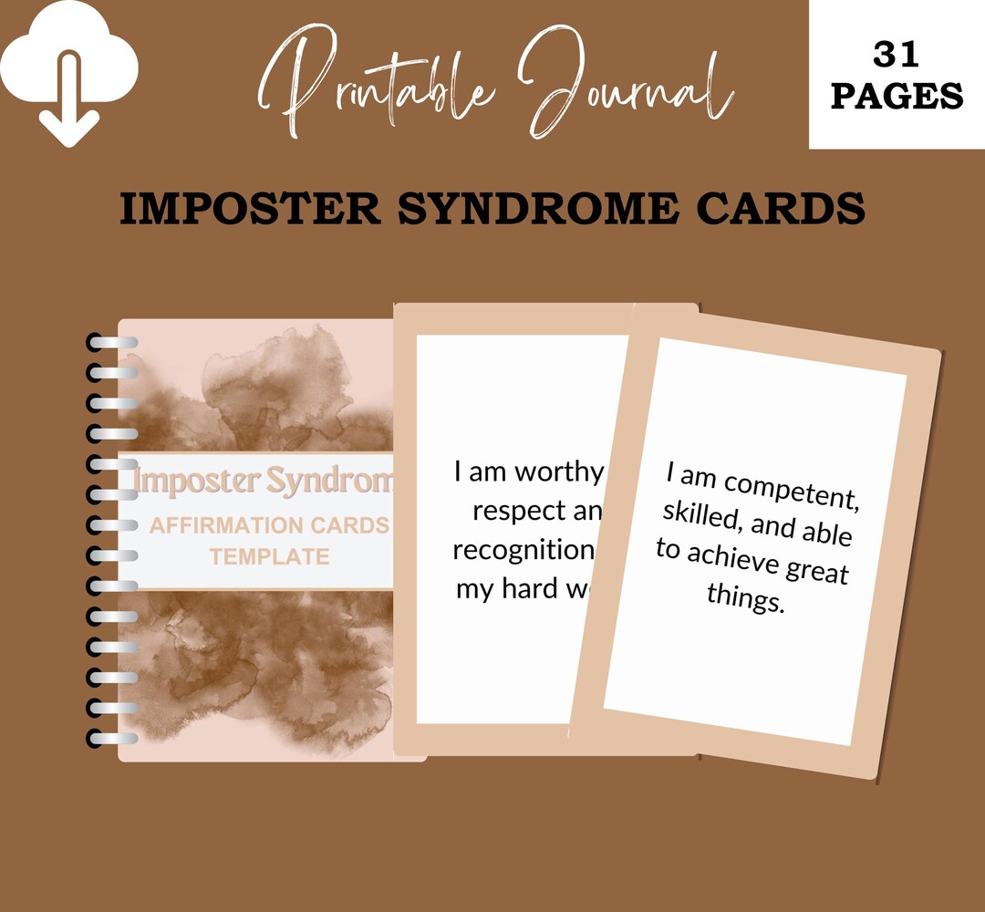 Imposter Syndrome Cards, Imposter Syndrome Workbook, Imposter Syndrome ...