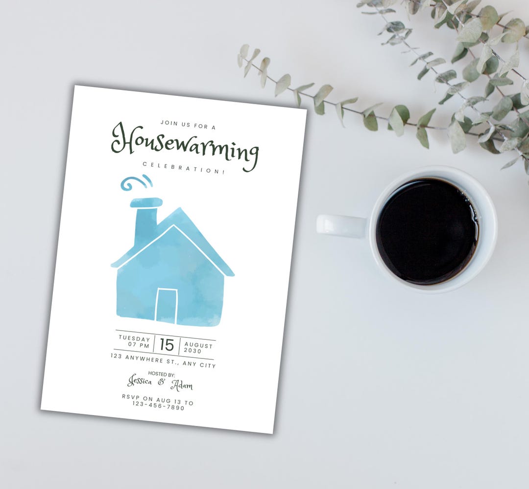 Editable House Warming Invitation, Housewarming Invitation ...
