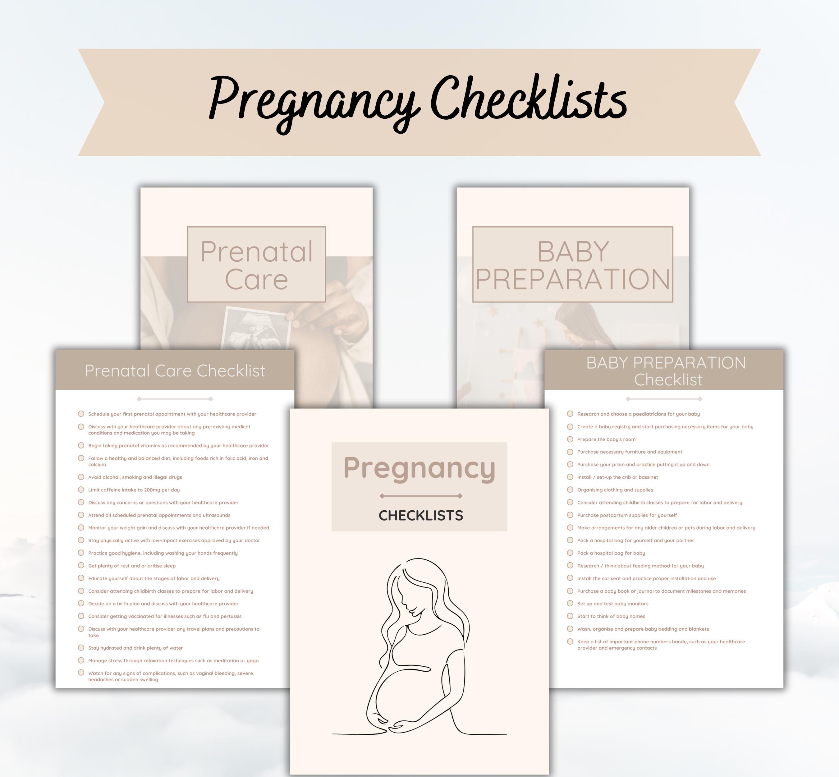 Pregnancy Checklists, New Mom Checklist, Hospital Bag Checklist ...
