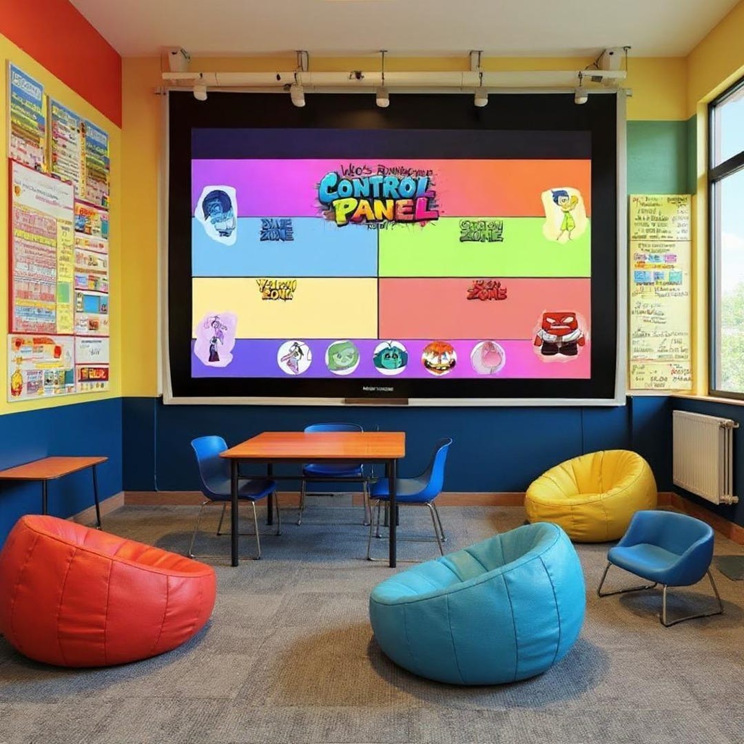 Inside Out Inspired Zones of Regulation Posters, Emotional Check-in ...