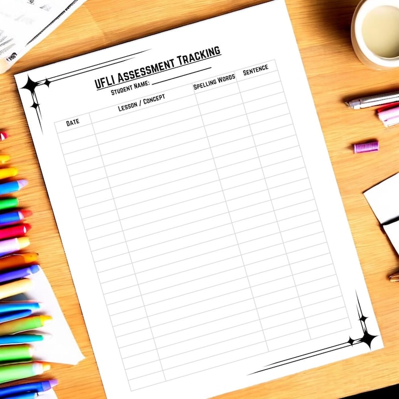UFLI Assessment Tracking Sheet – Printable Student Progress Log - Etsy