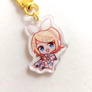 Vocaloid Acrylic Charms Kagamine Rin and Len Keychains Double Sided - Etsy