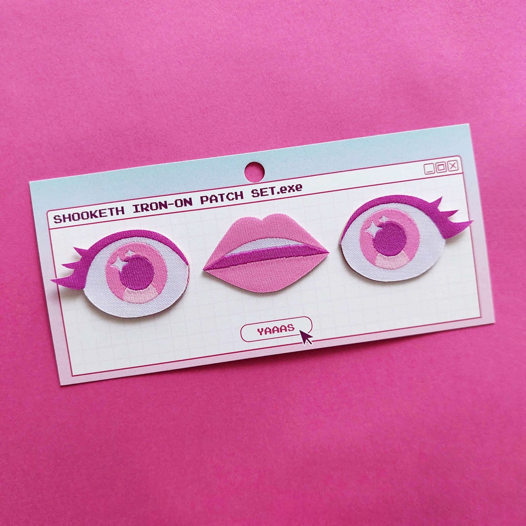 Shook Emoji Patches Woven Iron-on Patch for Clothing - Etsy