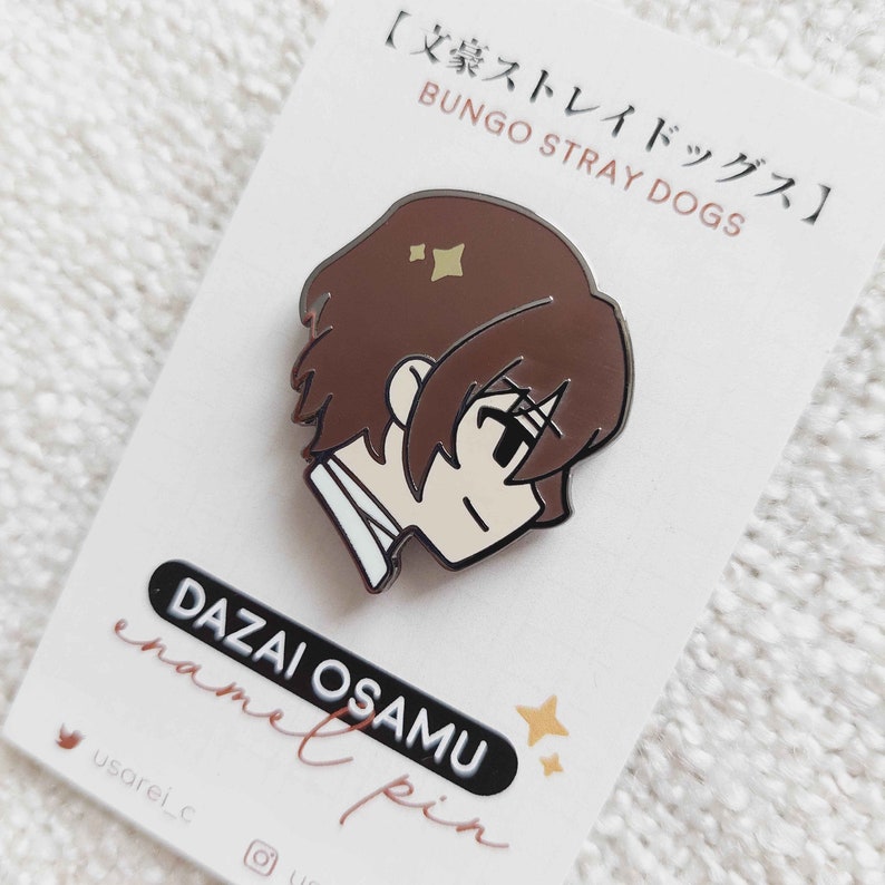 Bungou Stray Dogs Soukoku Enamel Pins Dazai and Chuuya - Etsy