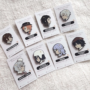 Bungou Stray Dogs Soukoku Enamel Pins Dazai and Chuuya - Etsy