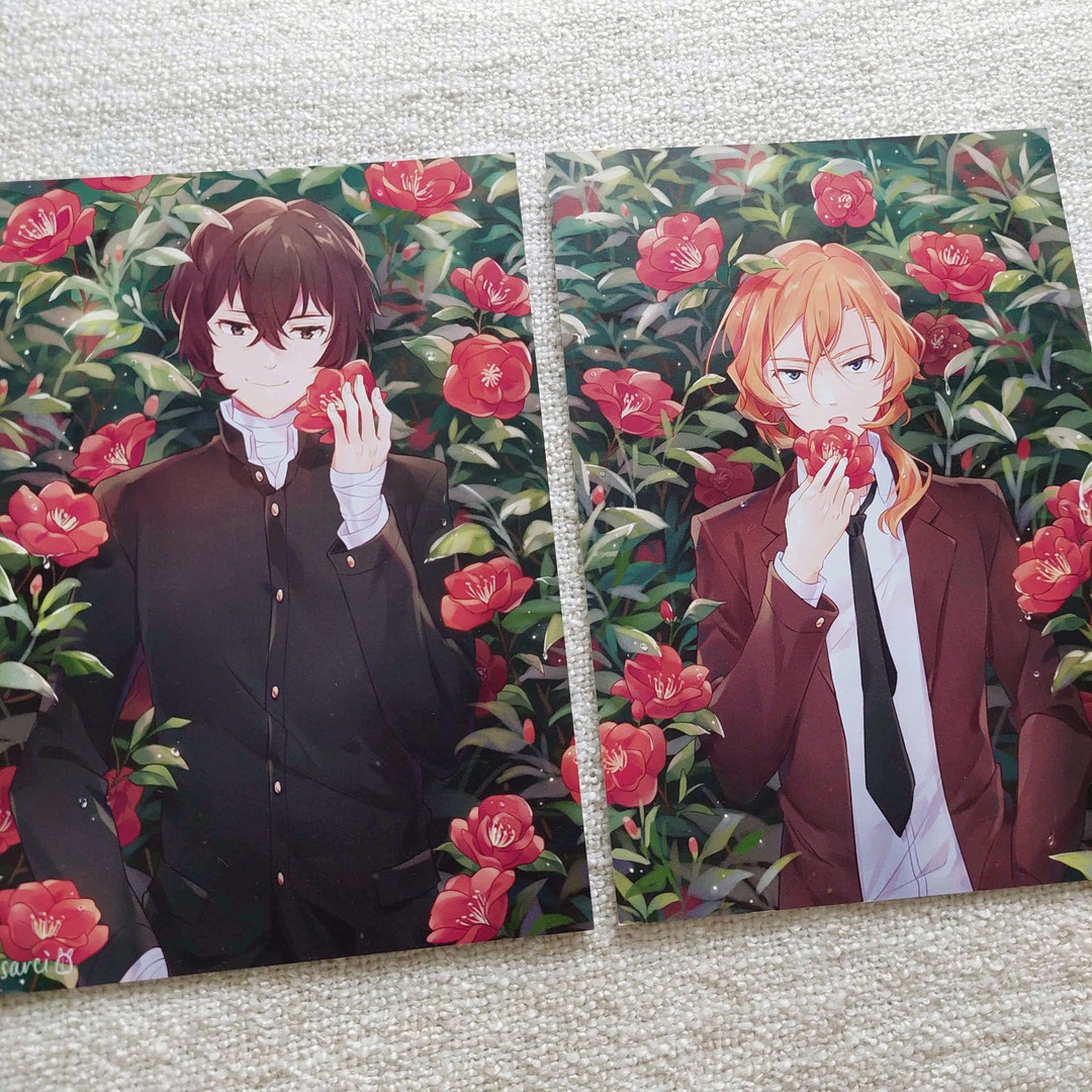 Bungou Stray Dogs Soukoku Print Dazai and Chuuya [camellias] - Etsy