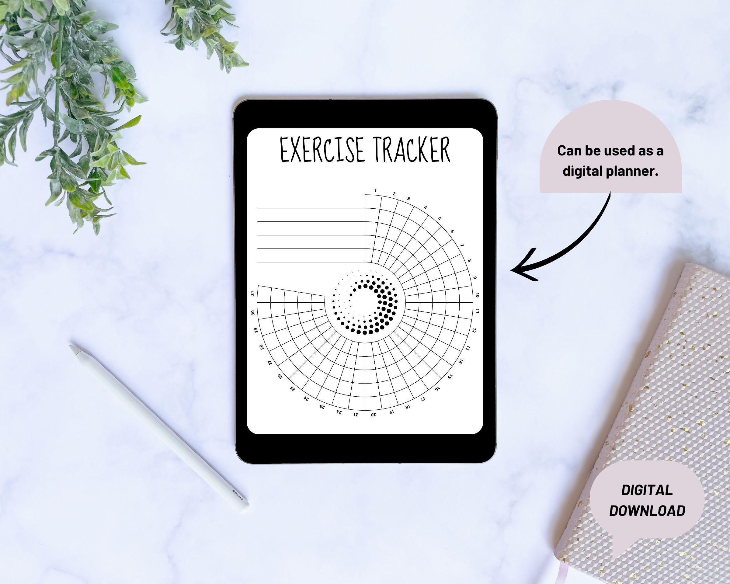 Monthly Exercise Tracker – Printable Fitness Planner - Etsy