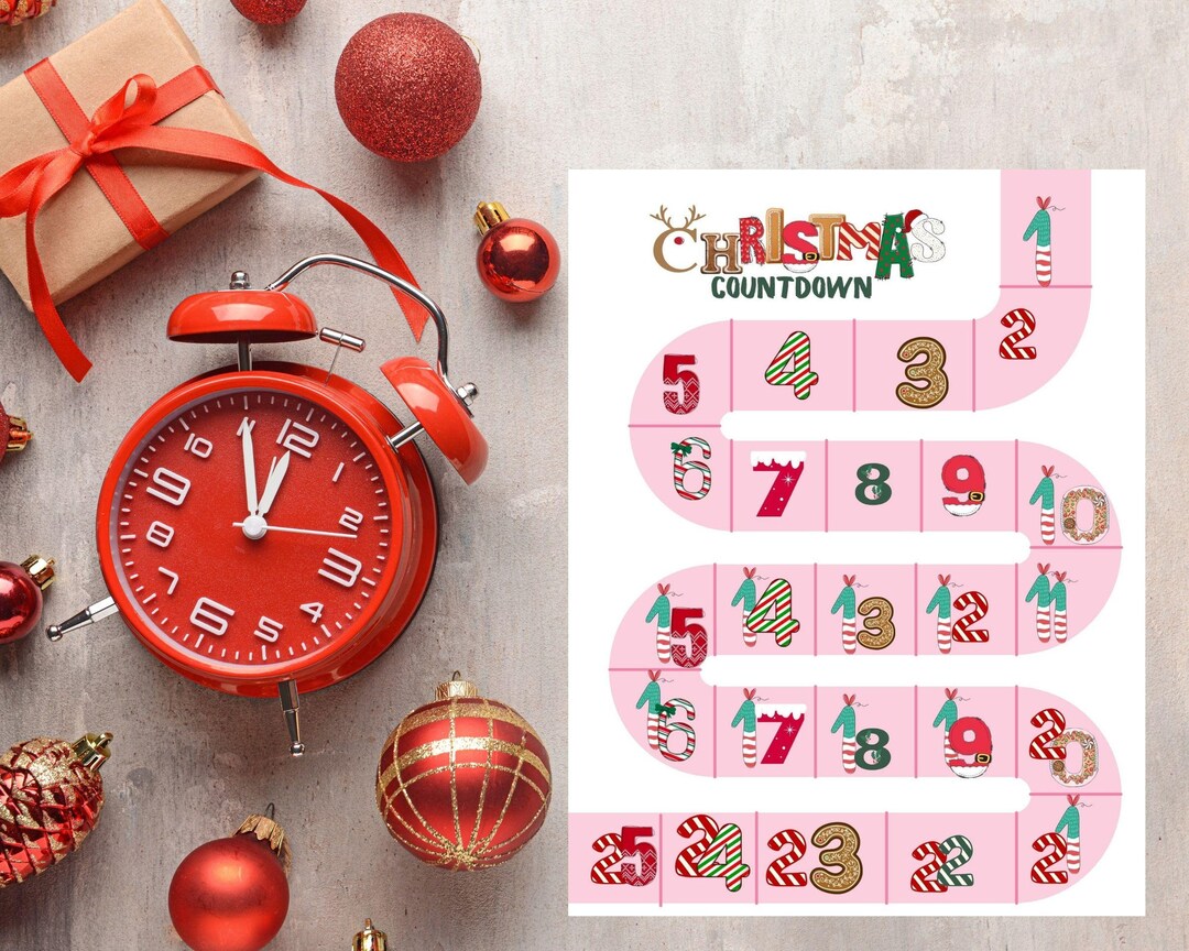 Printable Christmas Countdown Activity, Holiday Journal Page (PDF ...