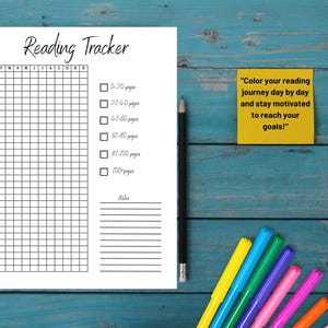 Pixel Reading Tracker – Track and Color Your Reading Progress - Etsy