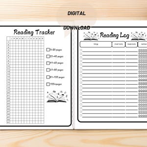 Printable Reading Tracker & Log Track and Organize Your Books - Etsy