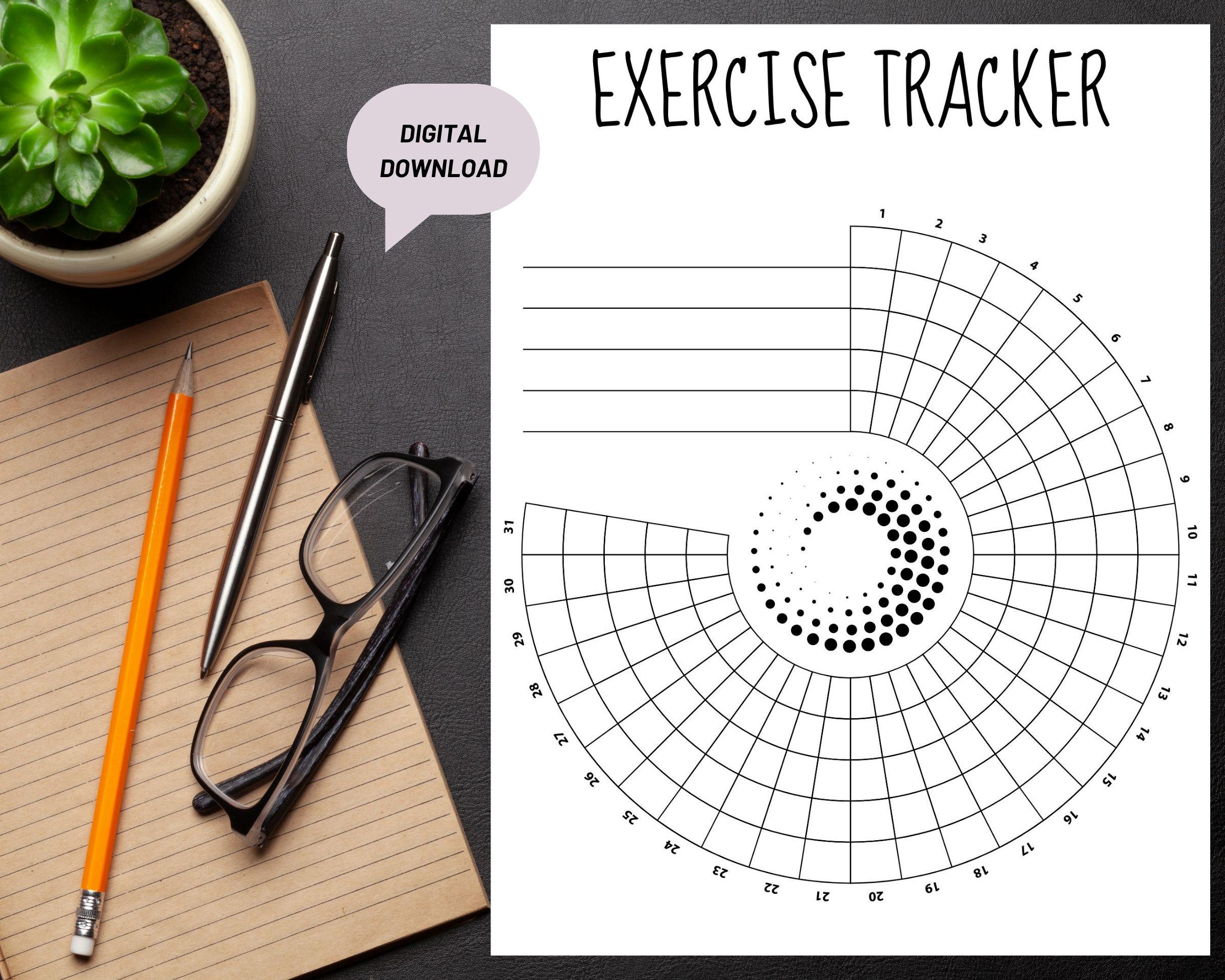 Monthly Exercise Tracker – Printable Fitness Planner - Etsy