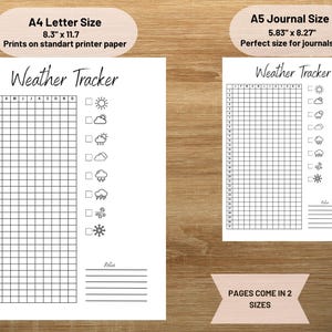Printable Weather Tracker – Track and Color Your Daily Weather - Etsy