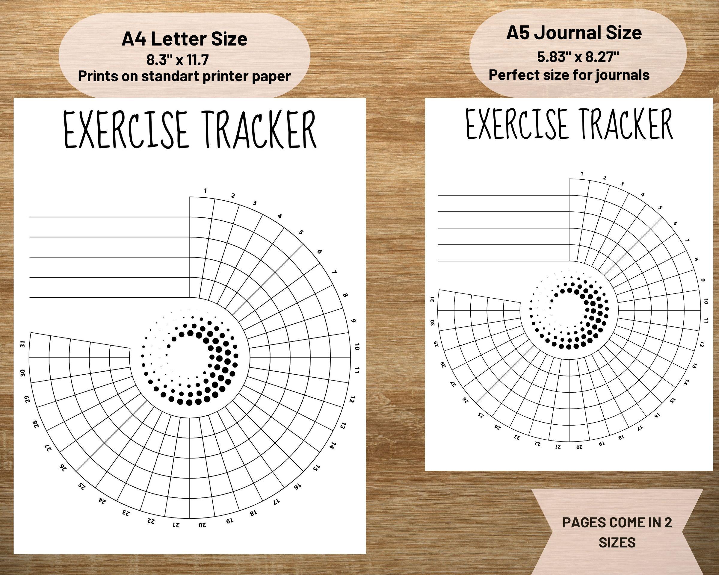 Monthly Exercise Tracker – Printable Fitness Planner - Etsy