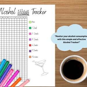 Printable Alcohol Tracker – Track and Reflect on Your Consumption - Etsy