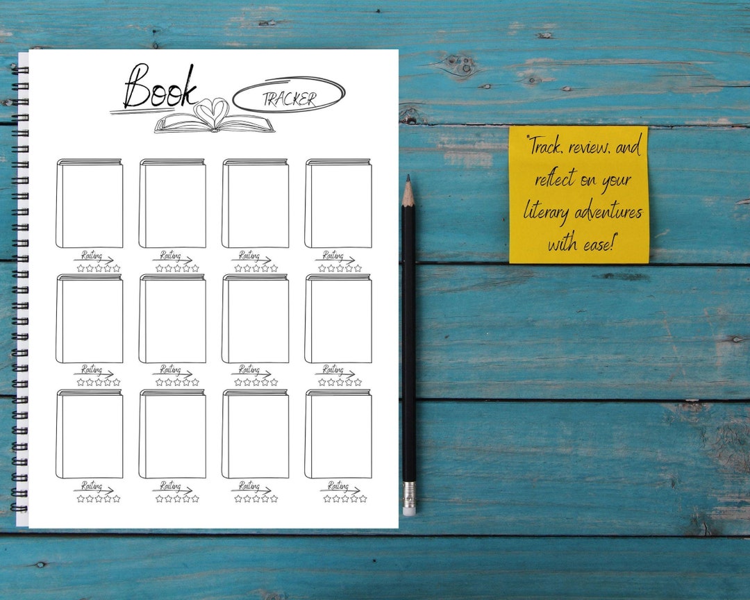 Printable Book Tracker – Log and Rate Your Reads - Etsy