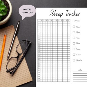 Printable Sleep Tracker – Monitor and Improve Your Sleep - Etsy