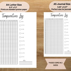 Printable Temperature Log – Track Daily Changes With Ease - Etsy