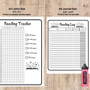 Printable Reading Tracker & Log Track and Organize Your Books - Etsy