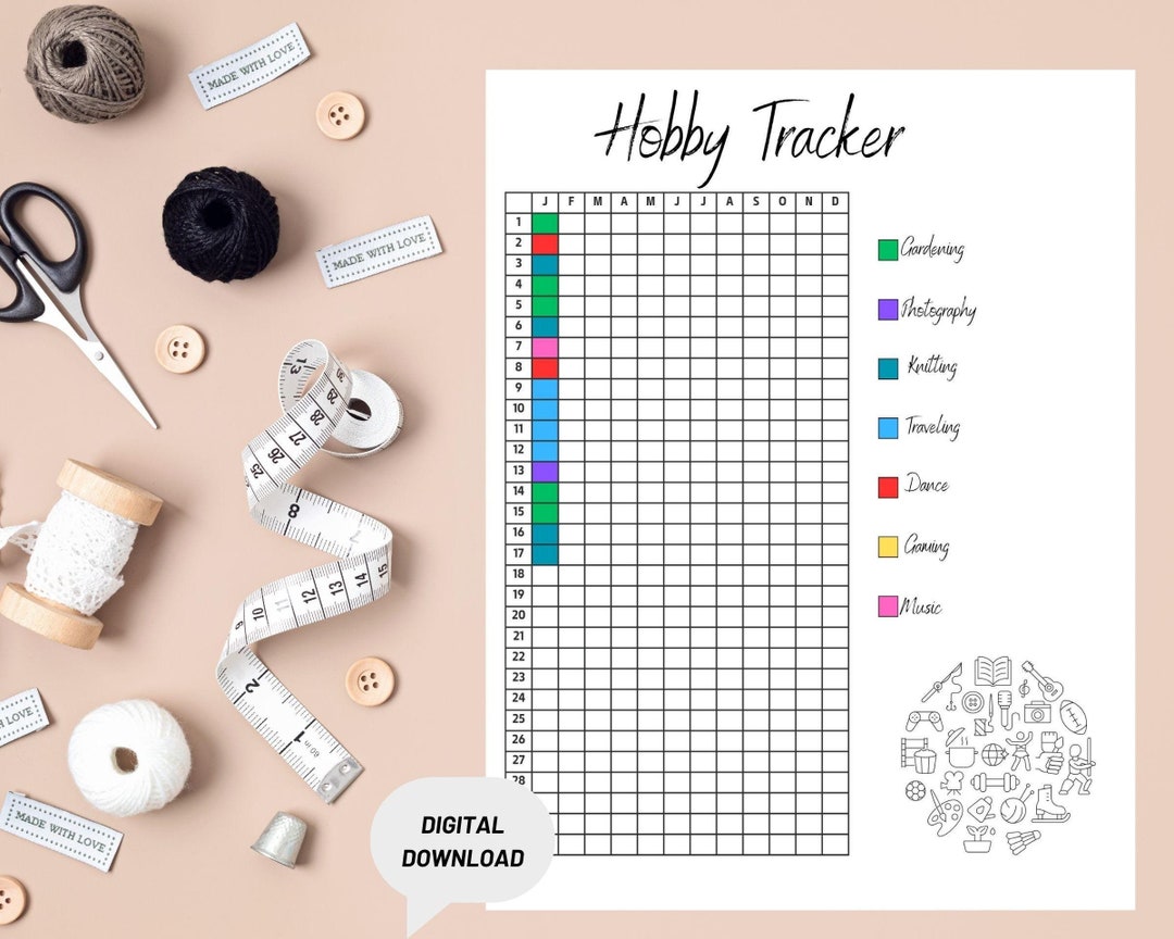 Printable Hobby Tracker – Organize and Track Your Passions - Etsy