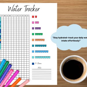 Printable Water Tracker – Stay Healthy and Hydrated Daily - Etsy