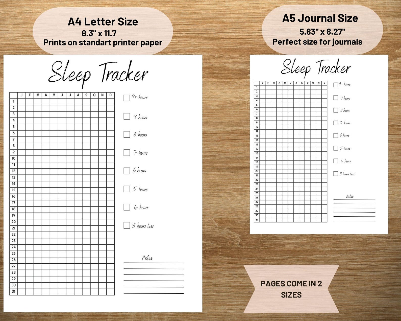 Printable Sleep Tracker – Monitor and Improve Your Sleep - Etsy
