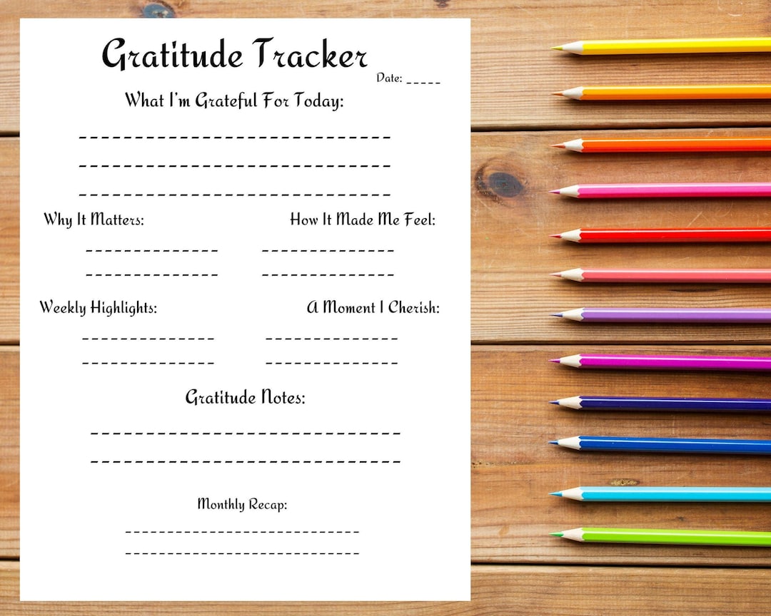 Gratitude Tracker & Mood Tracker – Reflect, Track, and Stay Positive - Etsy
