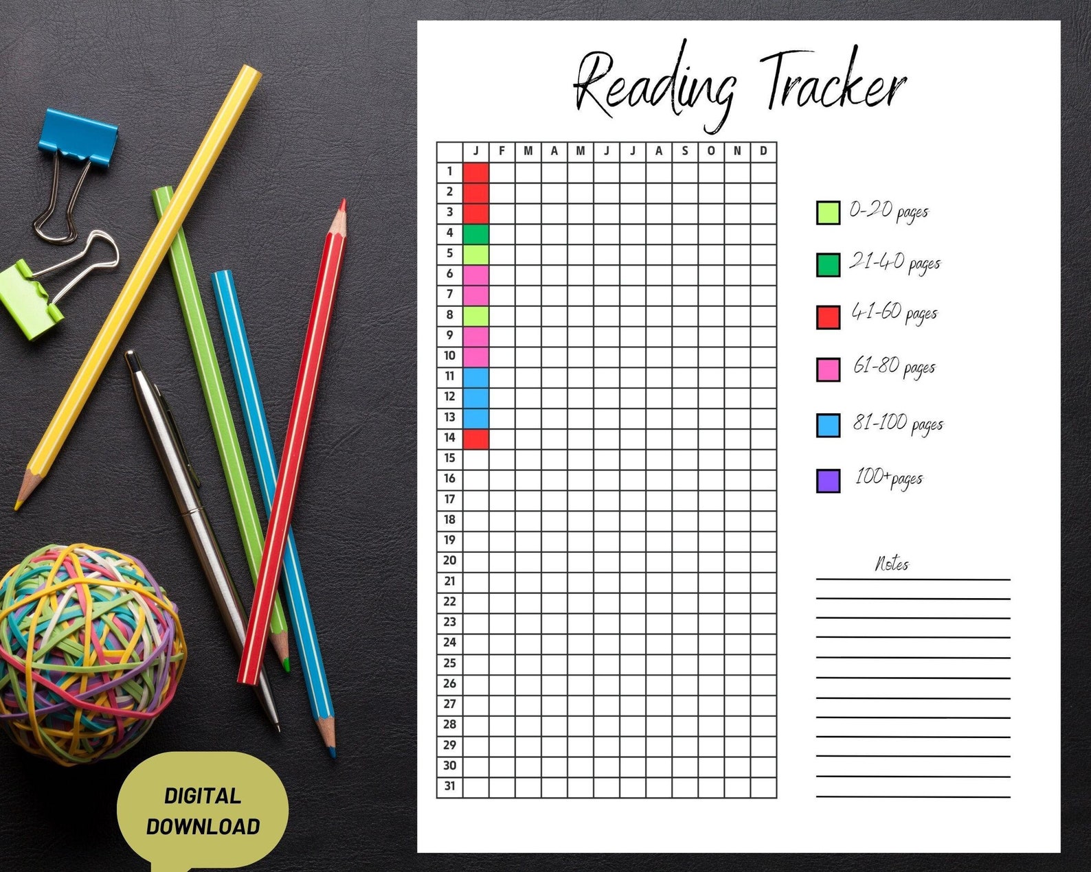 Pixel Reading Tracker – Track and Color Your Reading Progress - Etsy
