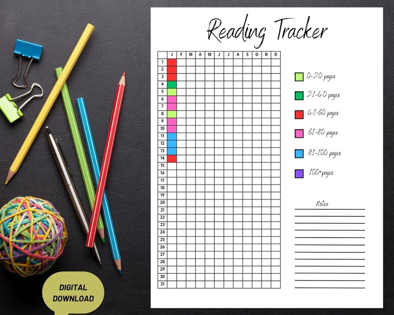 Pixel Reading Tracker – Track and Color Your Reading Progress - Etsy