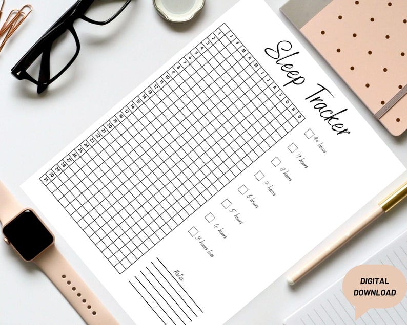Printable Sleep Tracker – Monitor and Improve Your Sleep - Etsy