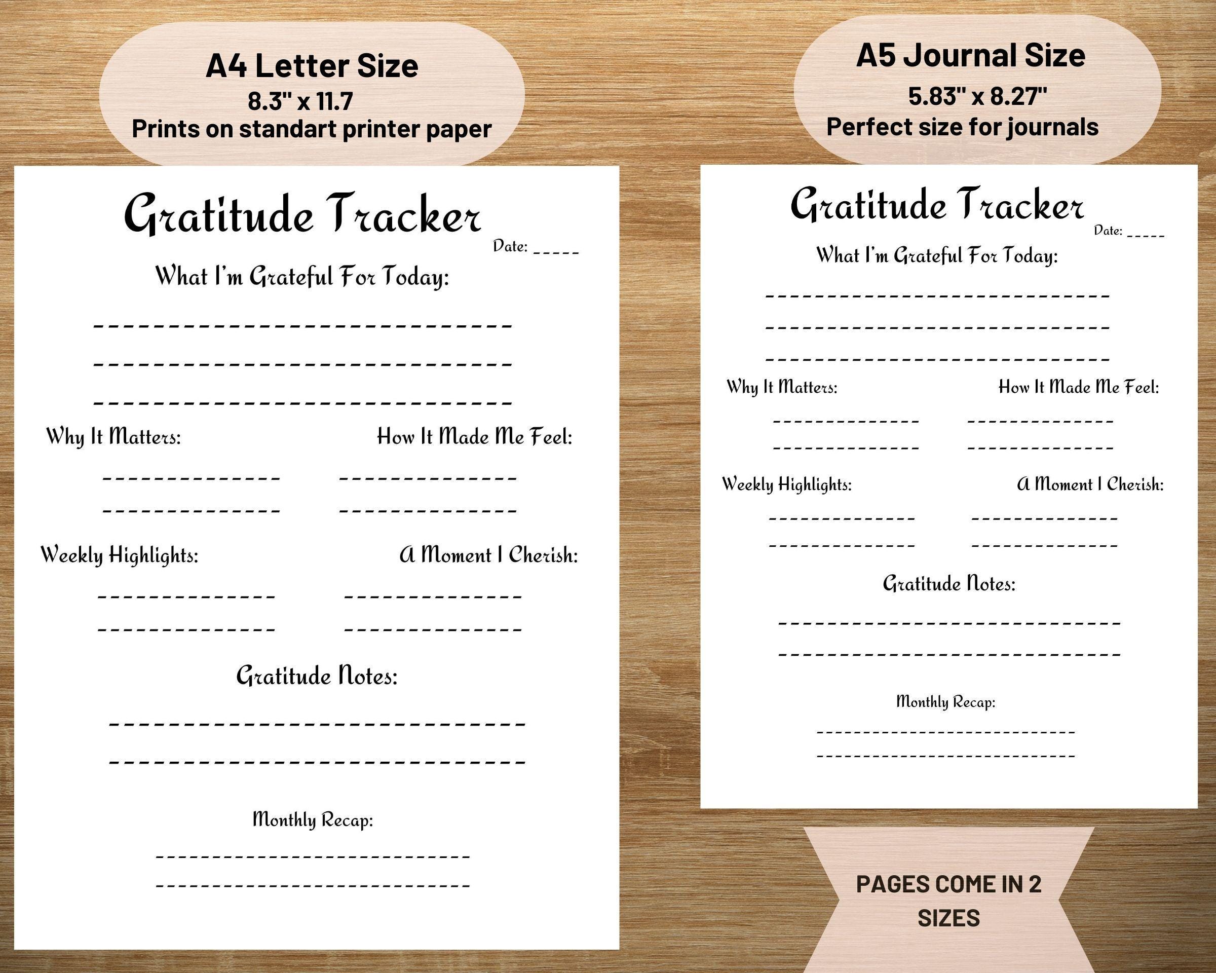 Gratitude Tracker & Mood Tracker – Reflect, Track, and Stay Positive - Etsy
