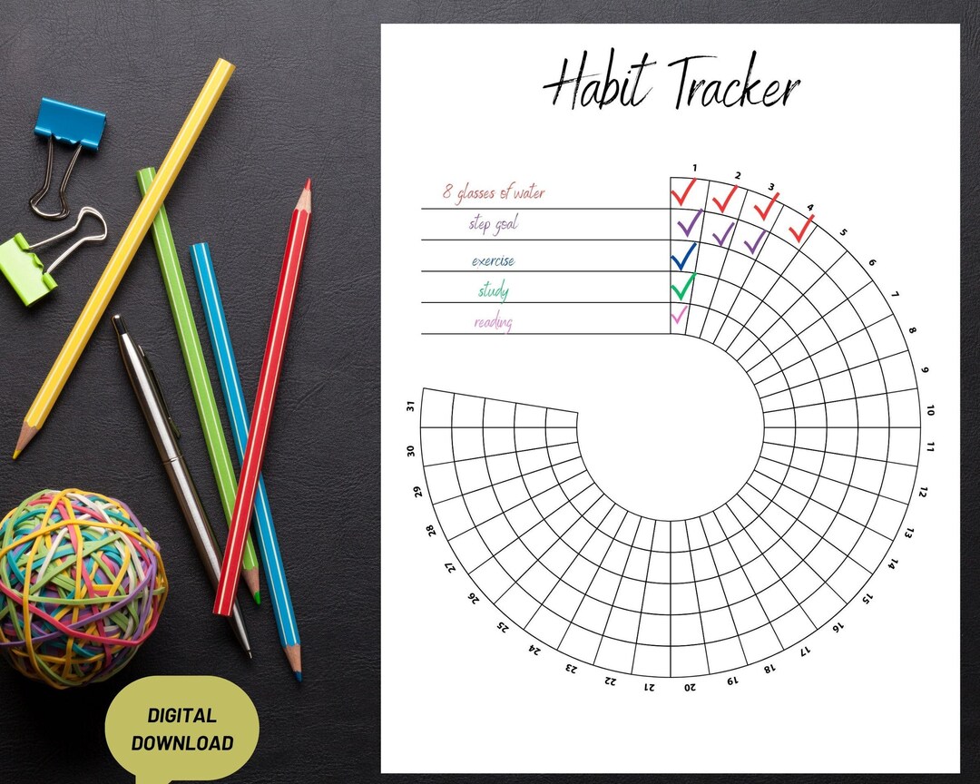 Printable Habit Tracker – Build Healthy Routines and Stay Consistent - Etsy